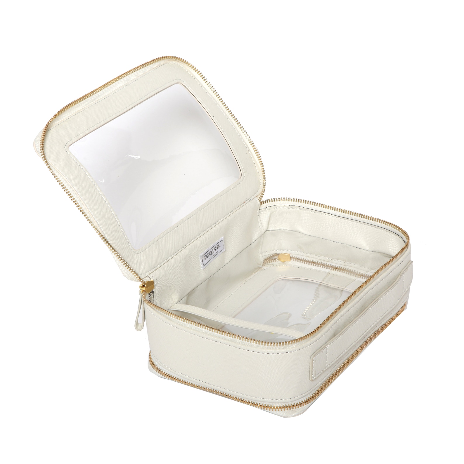 Clear Jumbo Cosmetics Bag, PU Leather Frame, Travel Makeup Case - Etsy