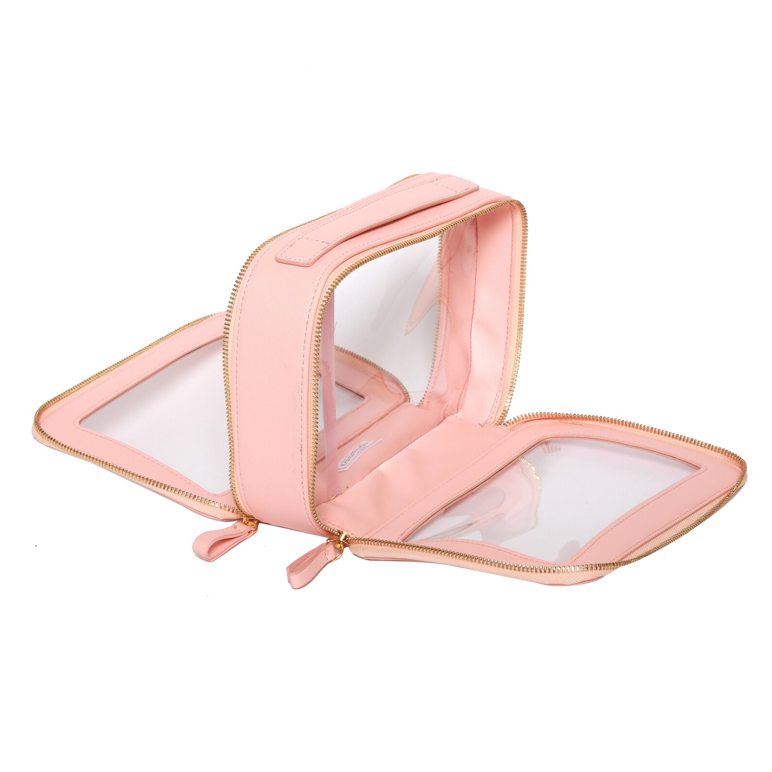 Clear Jumbo Cosmetics Bag, PU Leather Frame, Travel Makeup Case - Etsy