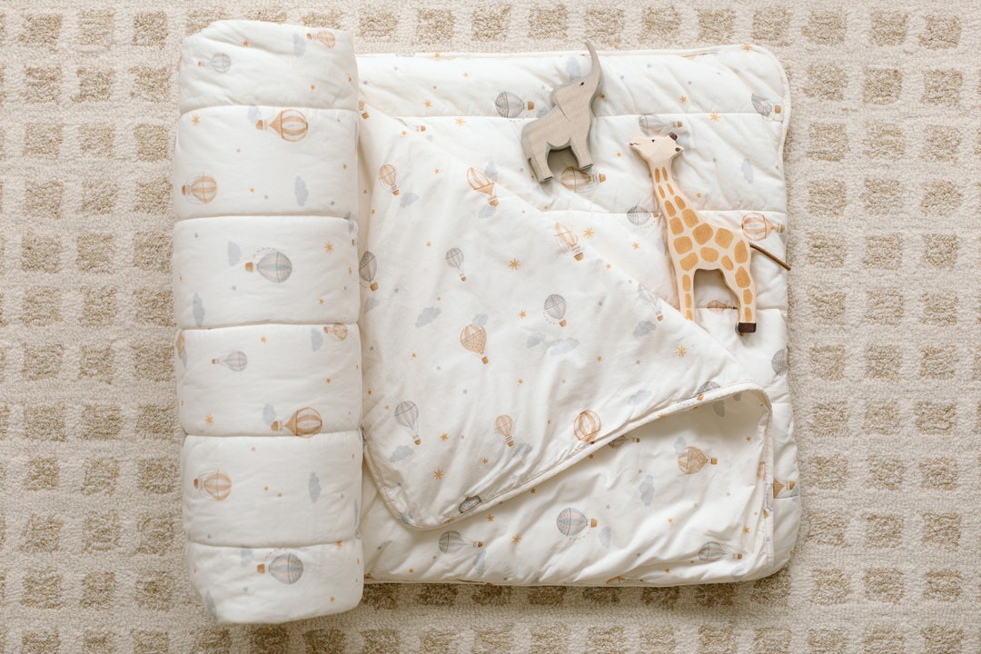 Organic Cotton Fabric Toddler Nap Mat Daycare Nap Mat With Pillow and ...