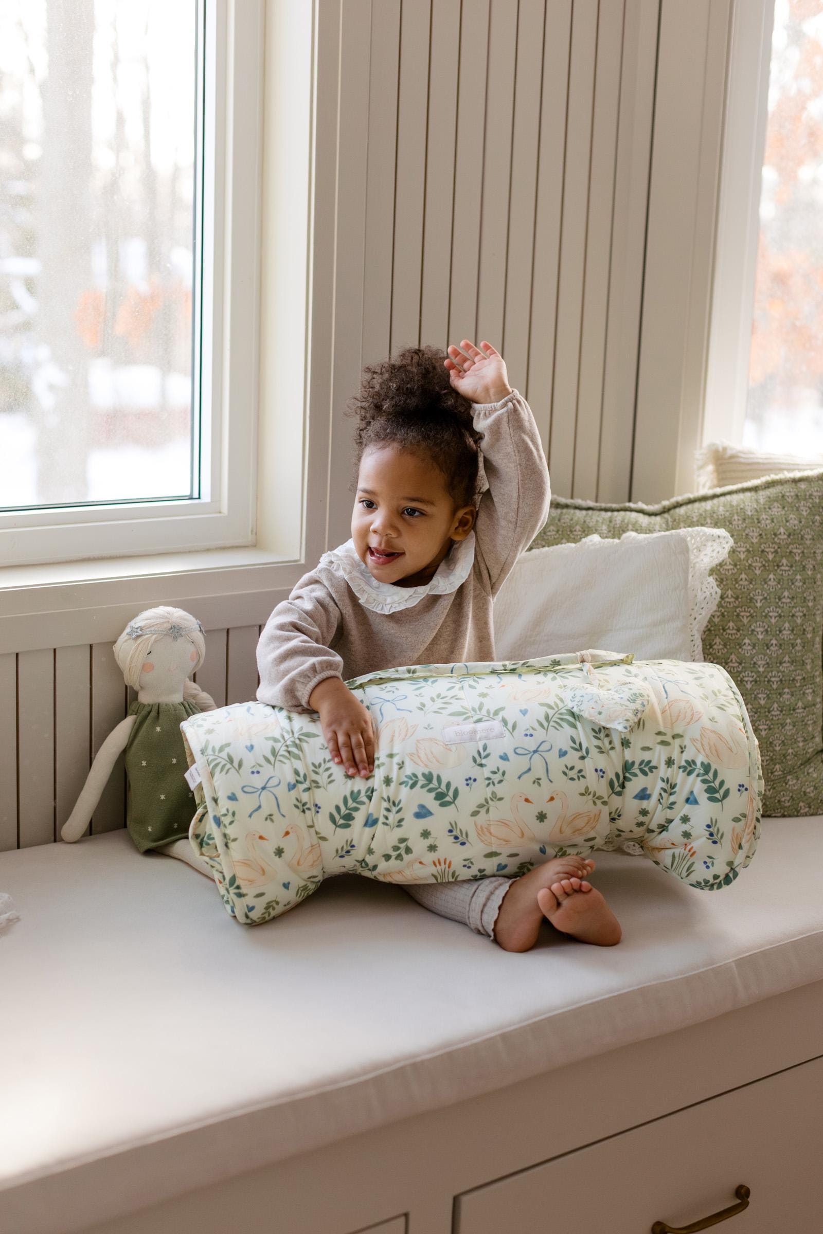 Organic Cotton (OEKO-TEX) Swan Nap Mat With Detachable Pillow for ...