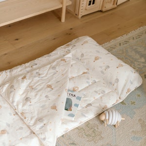 Organic Cotton (OEKO-TEX) Fabric Toddler Nap Mat | Daycare Nap Mat With ...