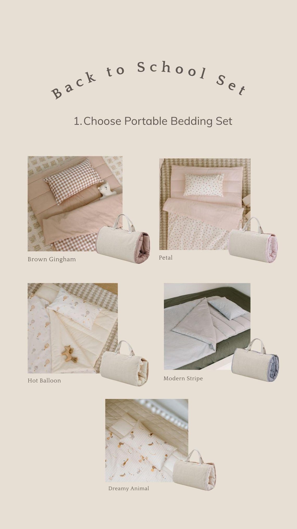 Nap Time Back to School Essential Nap Mat Set With Bedding Set With ...