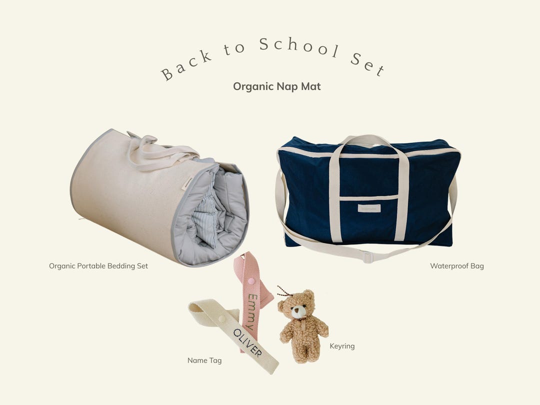 Nap Time Back to School Essential Nap Mat Set With Bedding Set With ...