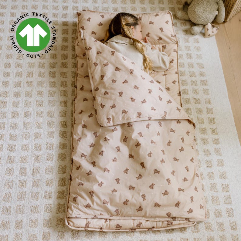 Organic Cotton (OEKO-TEX) Toddler Nap Mat | Teddy Bear Daycare Nap Mat ...