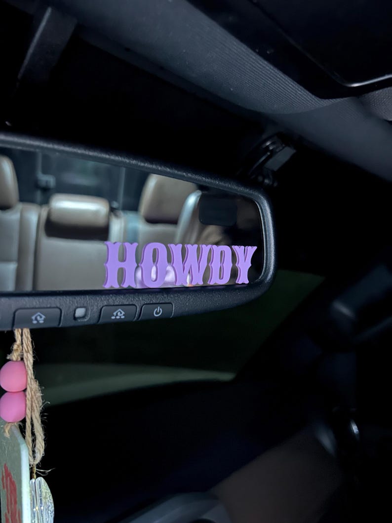 Howdy Western Rearview Mirror Decal, Ranch Cowgirl Vinyl Decal, Yeehaw ...