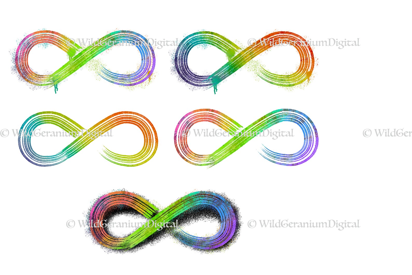 Rainbow Infinity Symbol Clip Art Set / Neurodiversity Autism ADHD ...
