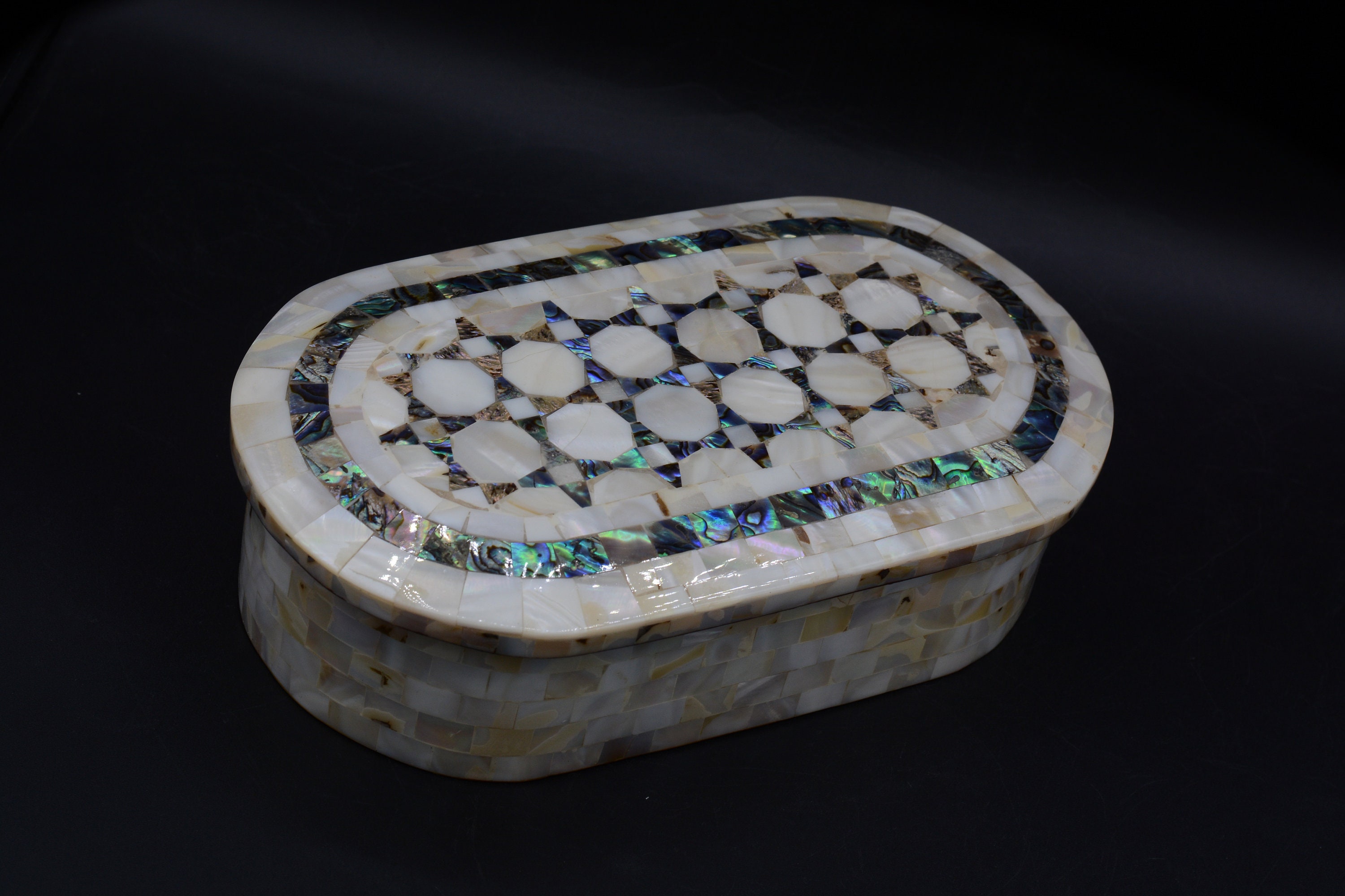 Wooden Box Decorated With Natural Seashell for Jewelry Handmade ...