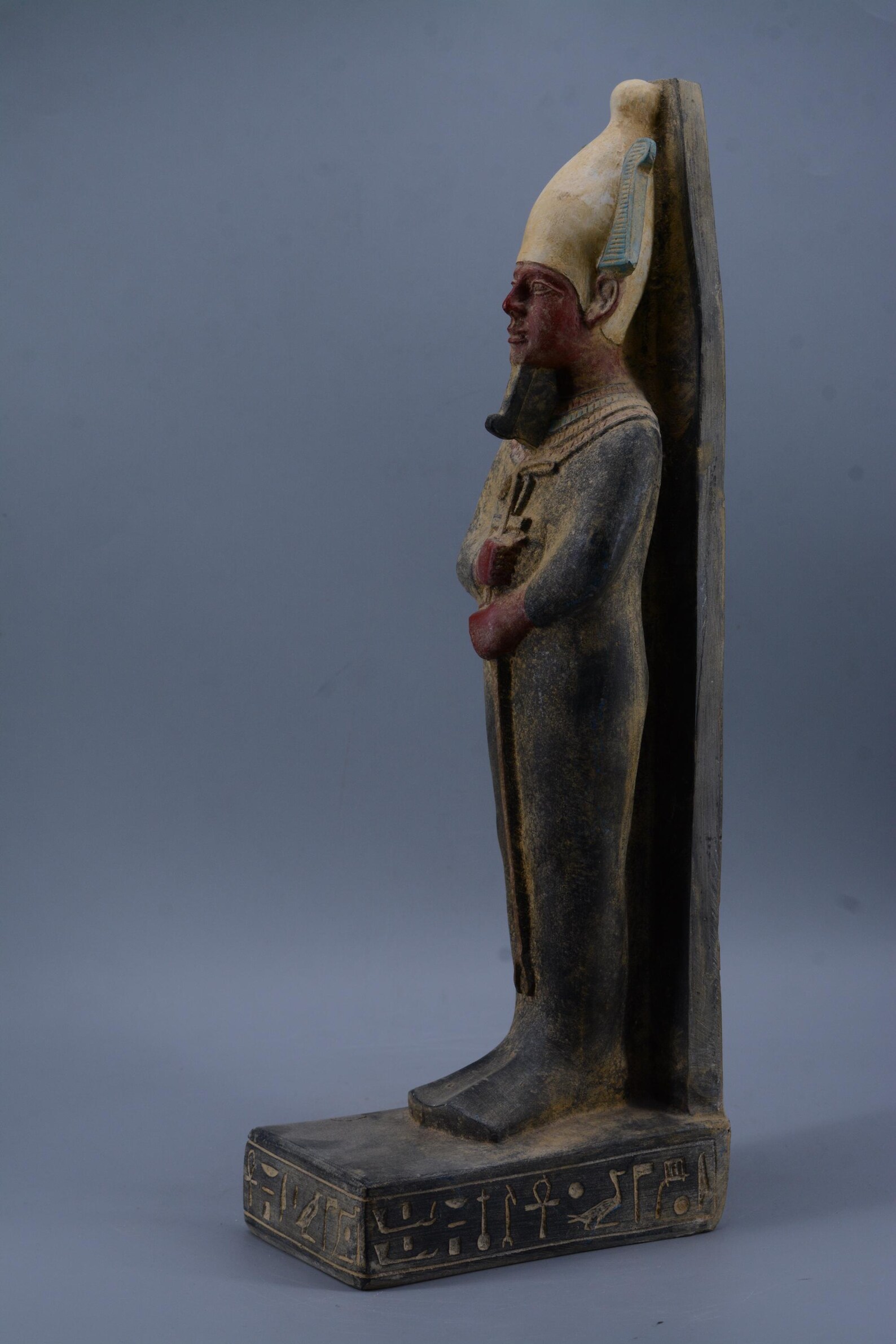 Unique Osiris Statue – Large Hand Painted Black Stone Sculpture ...