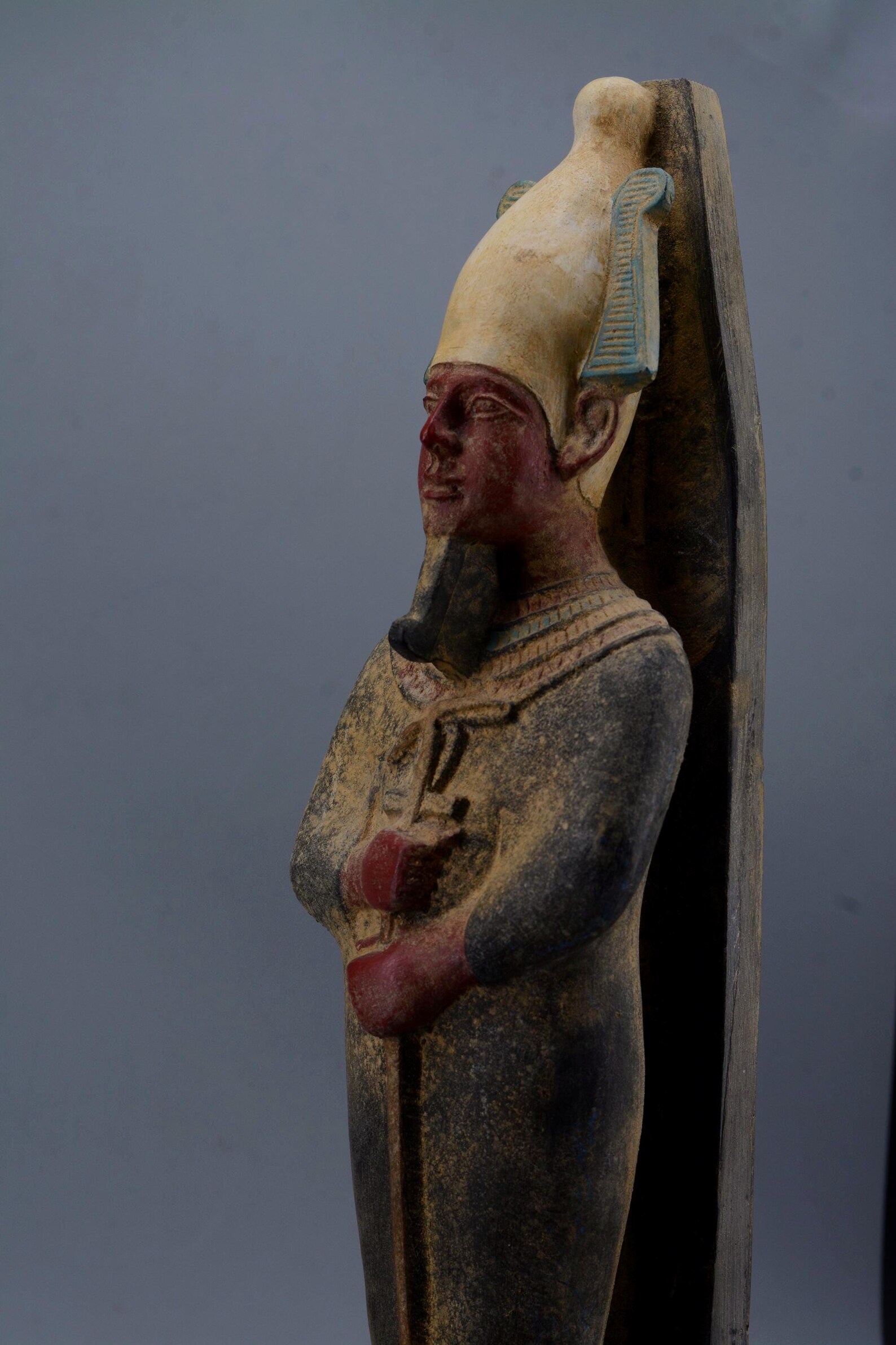 Unique Osiris Statue – Large Hand Painted Black Stone Sculpture ...