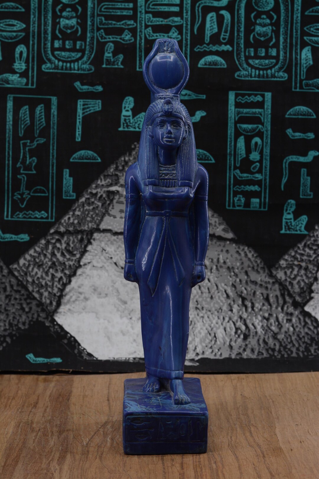 Isis Goddess of Protection Blue Sculpture | Egyptian Figurine ...