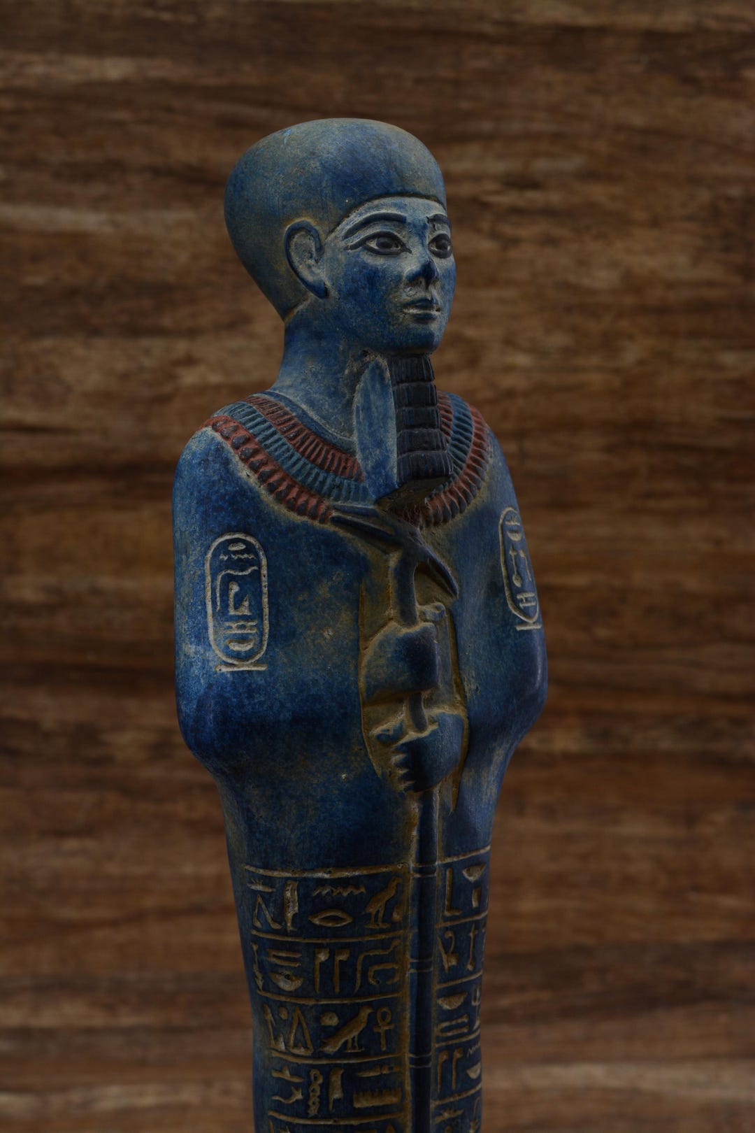 Ptah Stone Sculpture – Ancient Egyptian Creator God – Blue Hand Carved ...