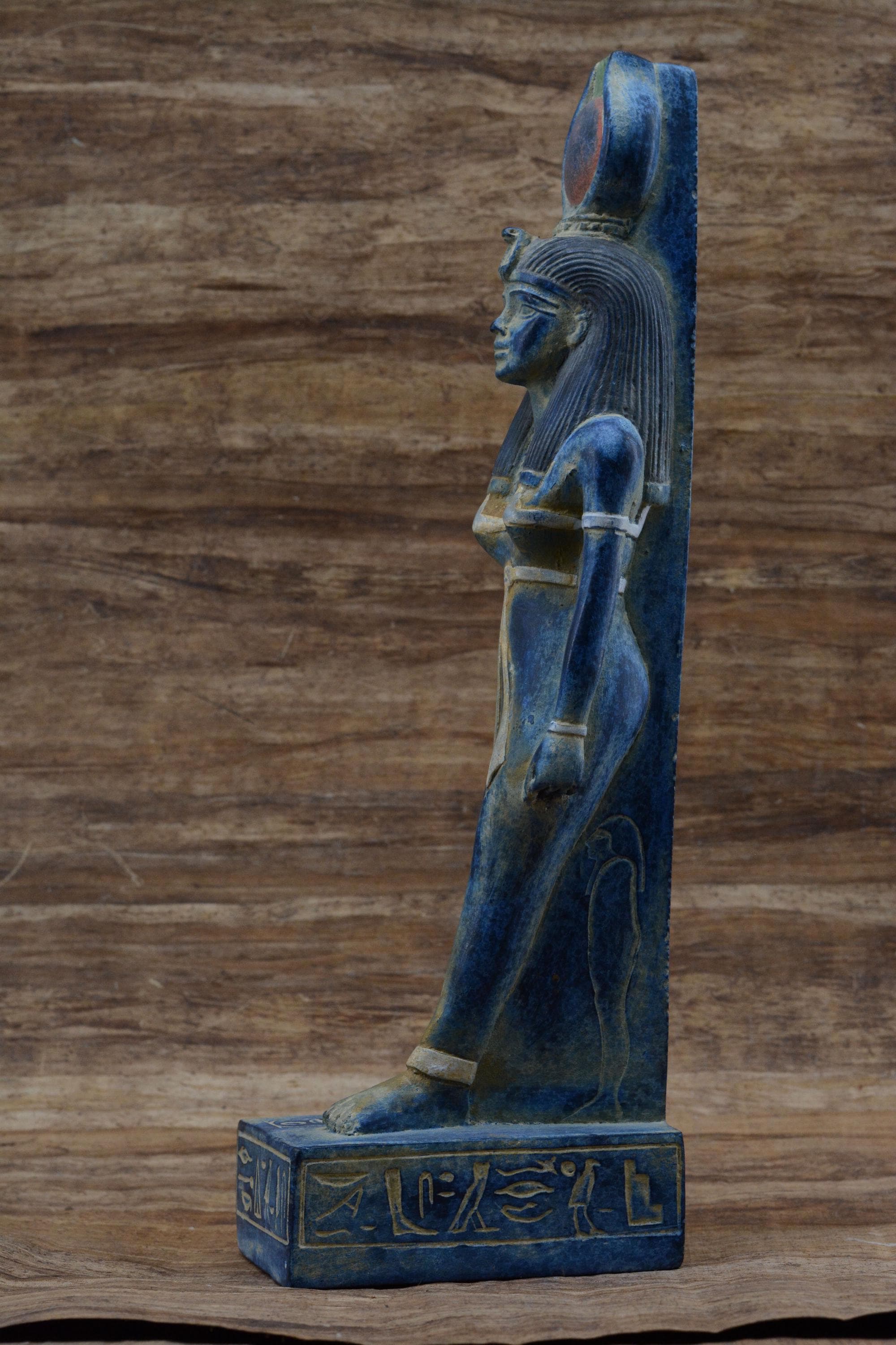 Isis Statue Goddess of Protection Blue Painted Stone I Spiritual Altar ...