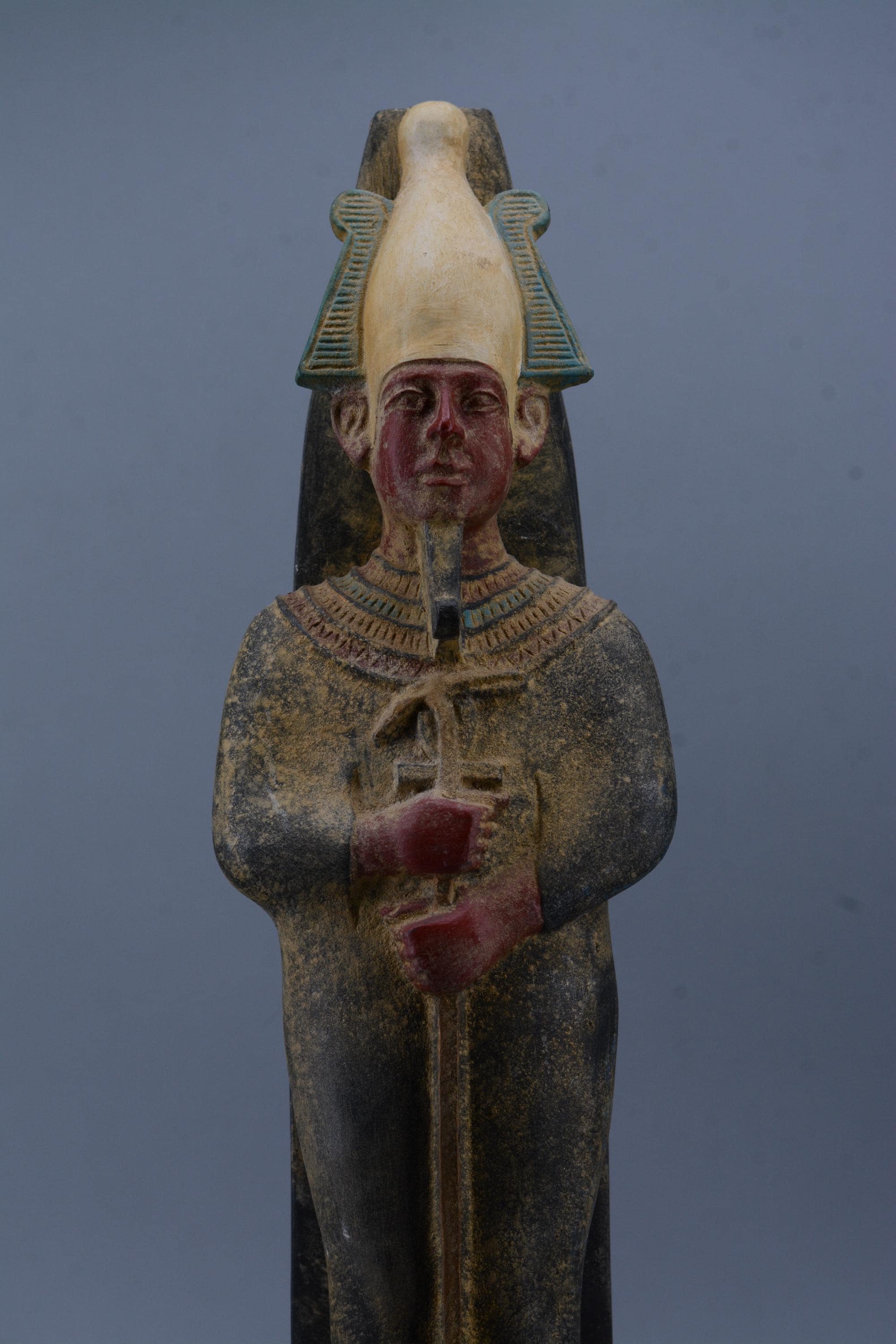 Unique Osiris Statue – Large Hand Painted Black Stone Sculpture ...