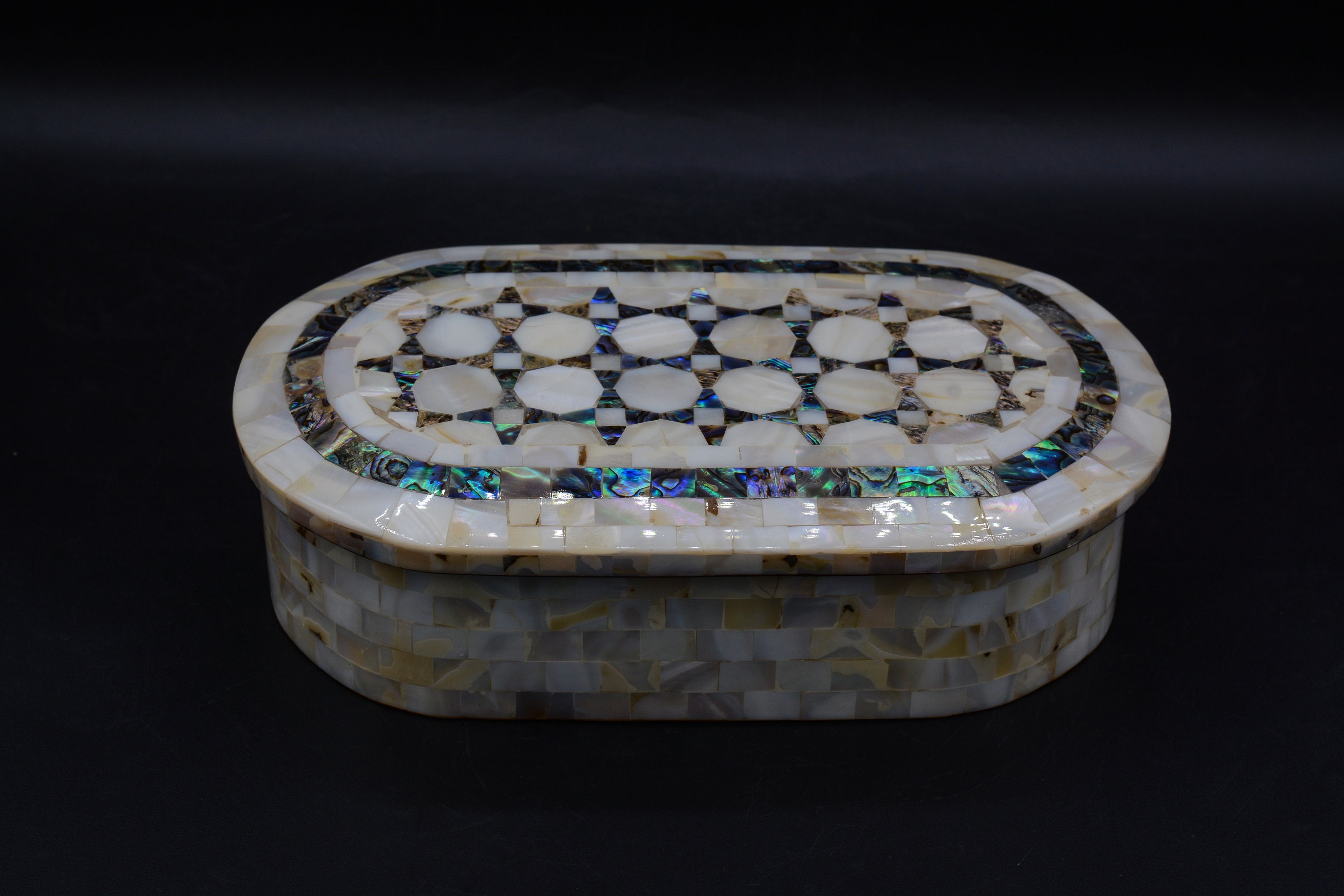 Wooden Box Decorated With Natural Seashell for Jewelry Handmade ...