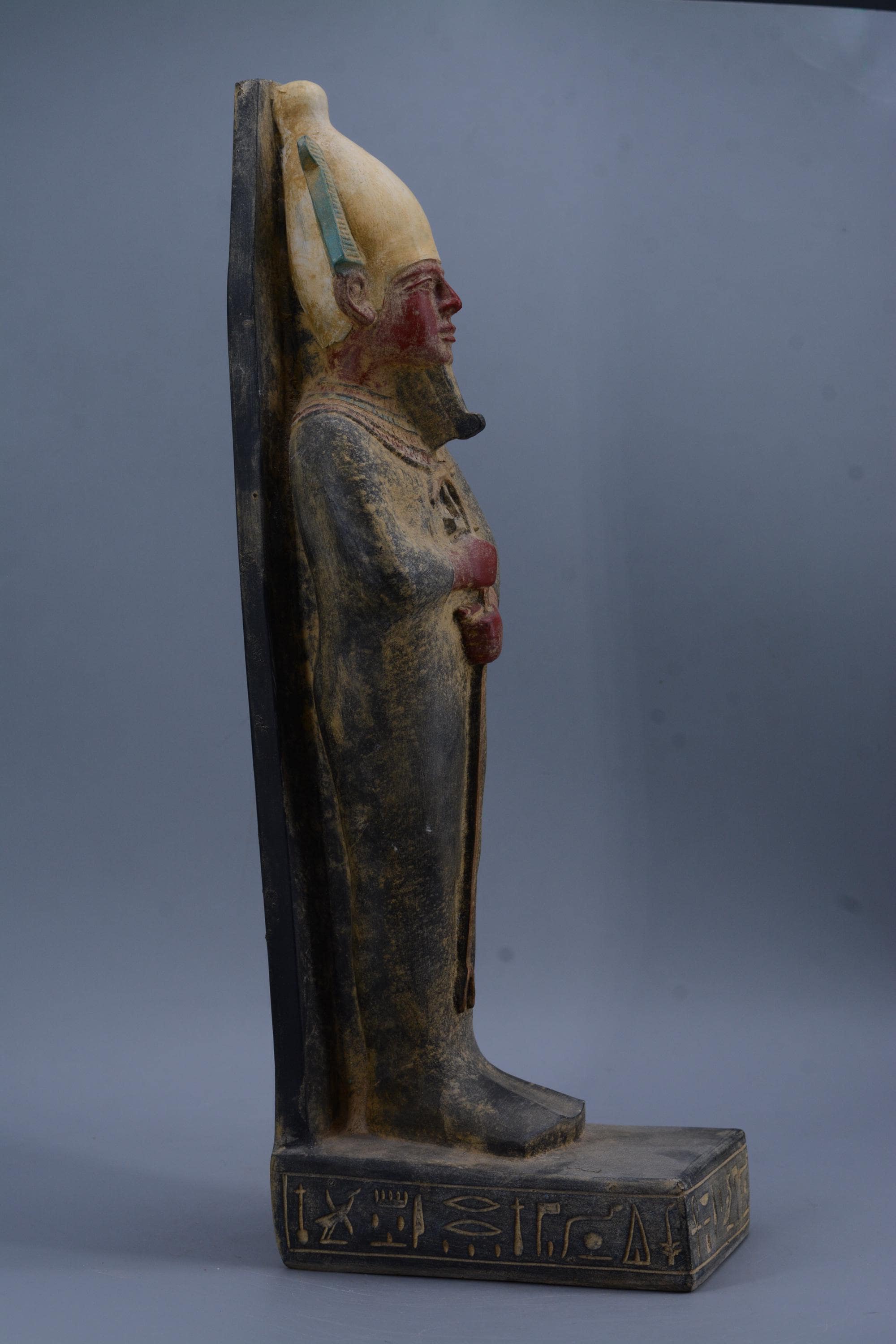Unique Osiris Statue – Large Hand Painted Black Stone Sculpture ...