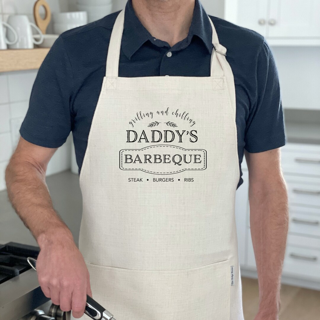Personalized BBQ Apron for Dad: Custom Father's Day Gift, BBQ Gift for ...