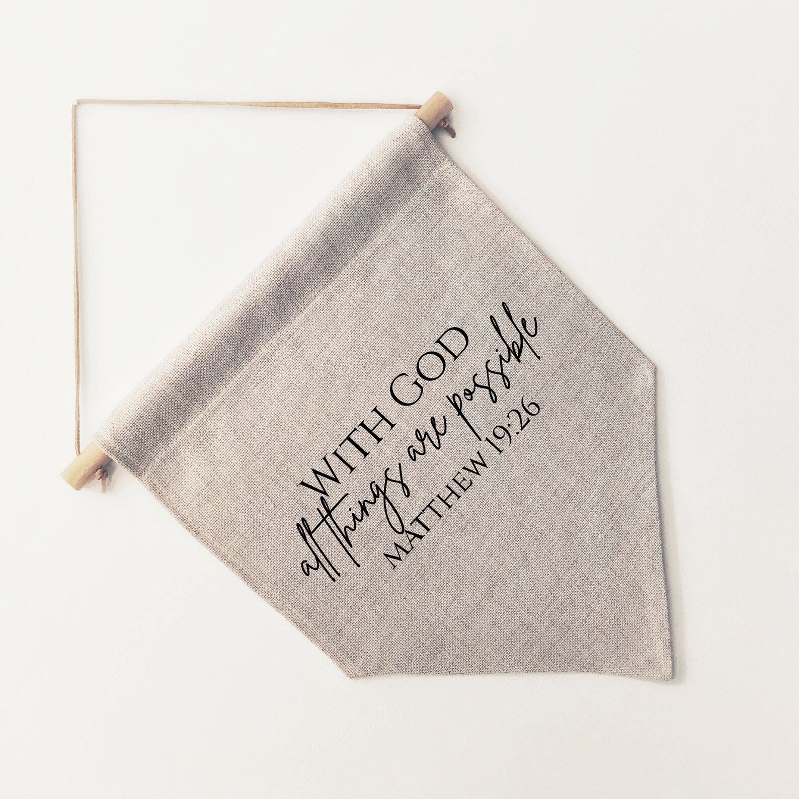 With God All Things Are Possible Sign Linen Sign Hanging - Etsy