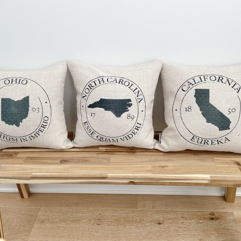 State Pillow - Etsy