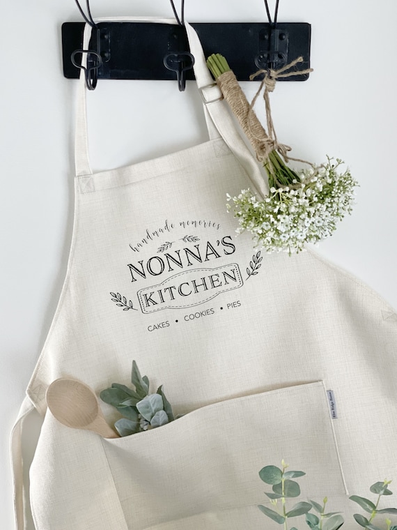 Personalized Kitchen Apron Nonna Kitchen Apron Gift for | Etsy