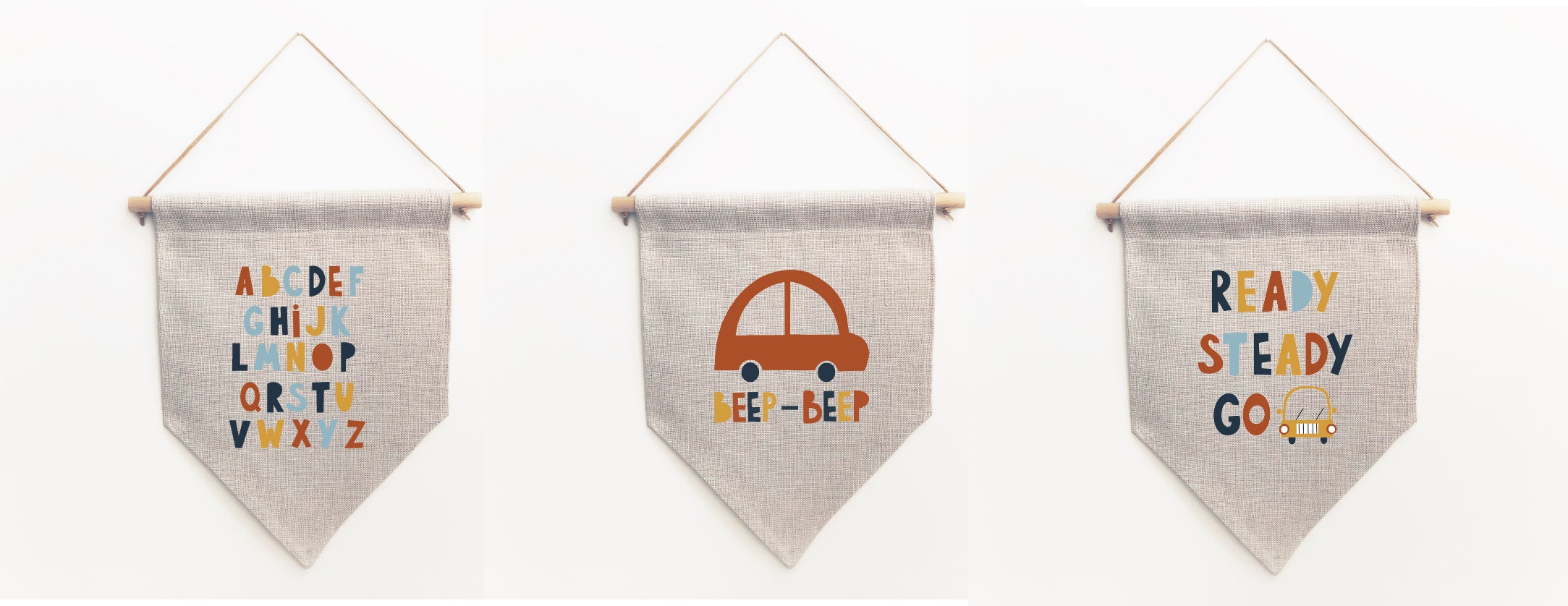 Beep Beep Linen Sign Boys Room Banner Playroom Sign | Etsy