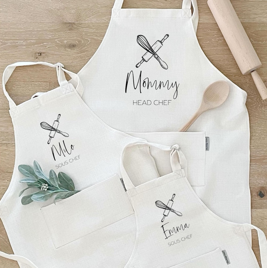 Personalized Farmhouse Aprons: Matching Family Set, Mother's Day Gift ...