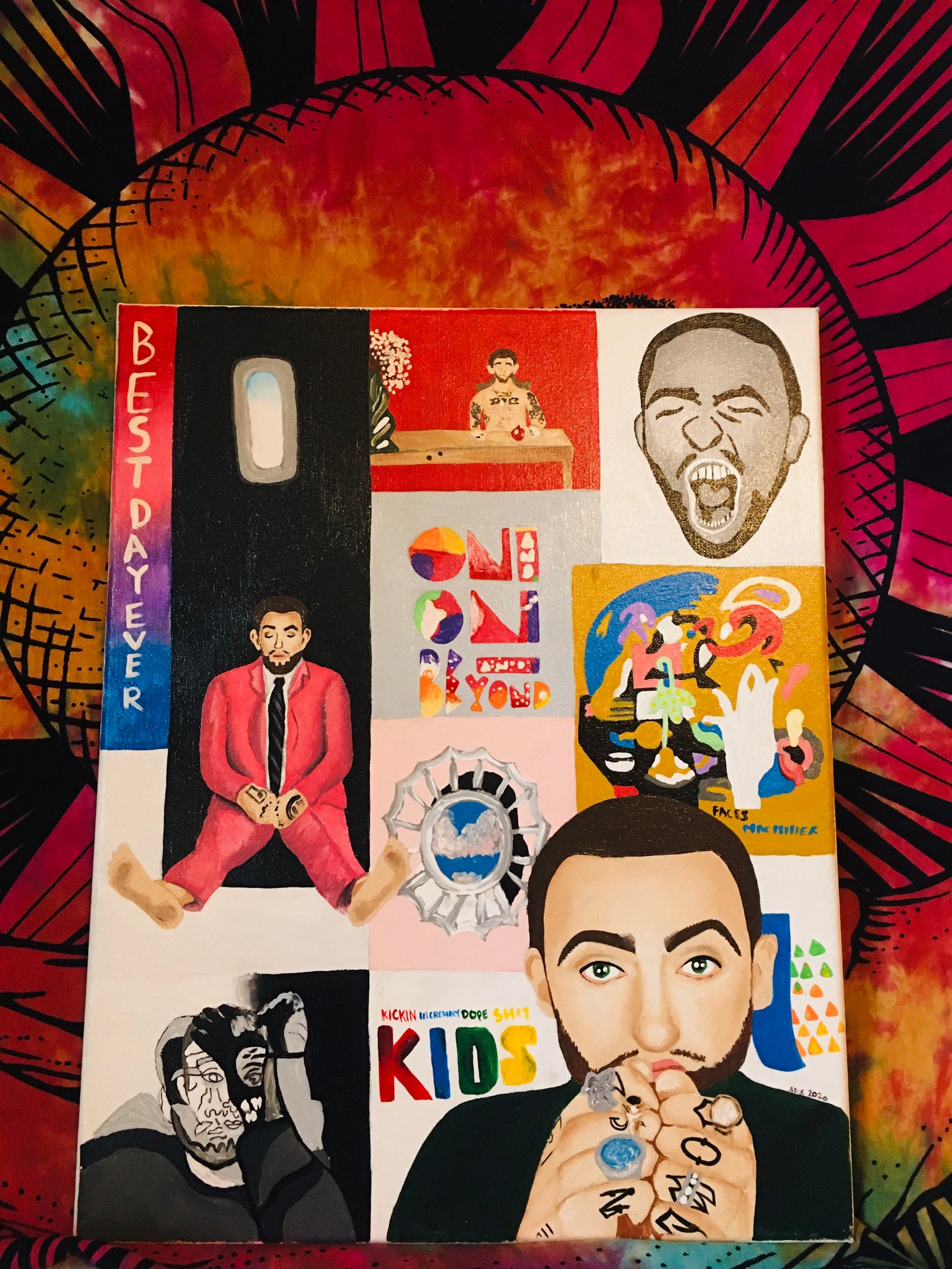 Mac Miller Collage Painting - Etsy