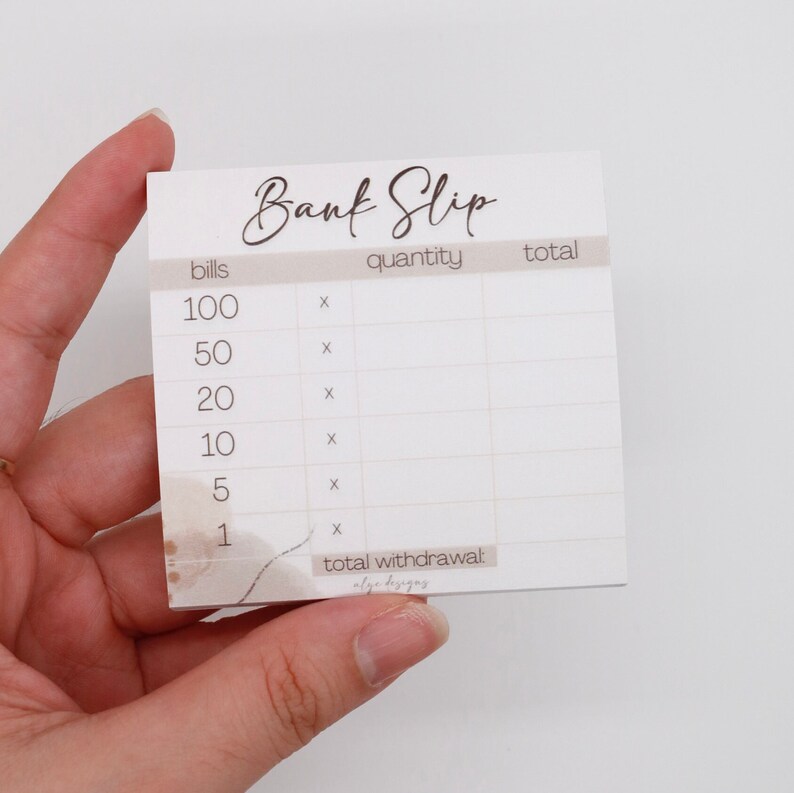 Bank Slips Sticky Notes Post-its Teller Slips - Etsy