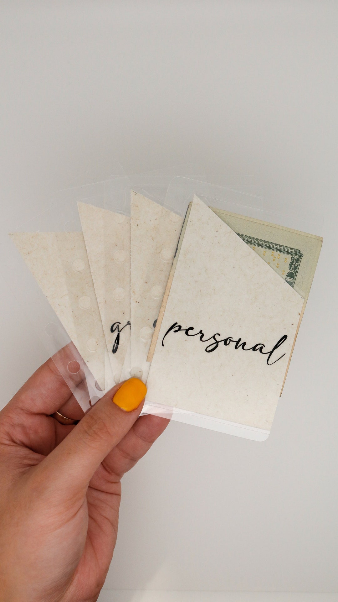 A8 Laminated Cash Envelopes: Mini 5-hole Punch for Moterm Binder - Etsy