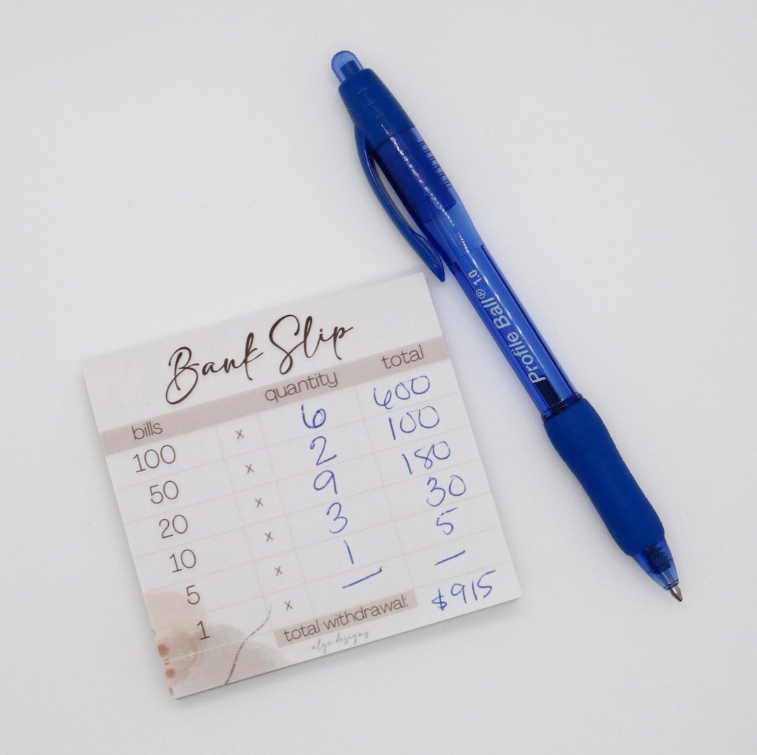 Bank Slips Sticky Notes Post-its Teller Slips - Etsy