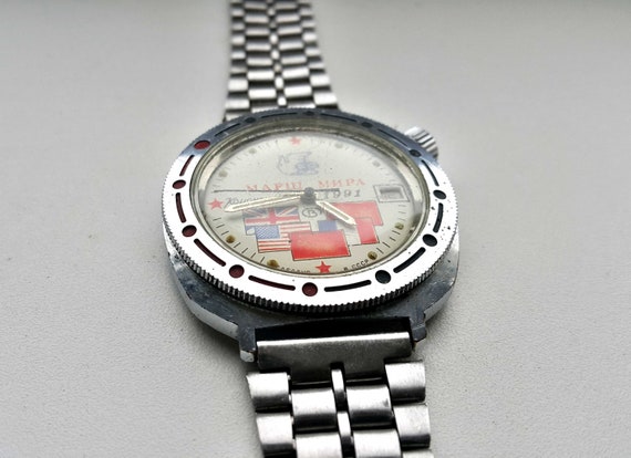 Soviet Military Watch, Commander Wostok USSR, Peace M… - Gem