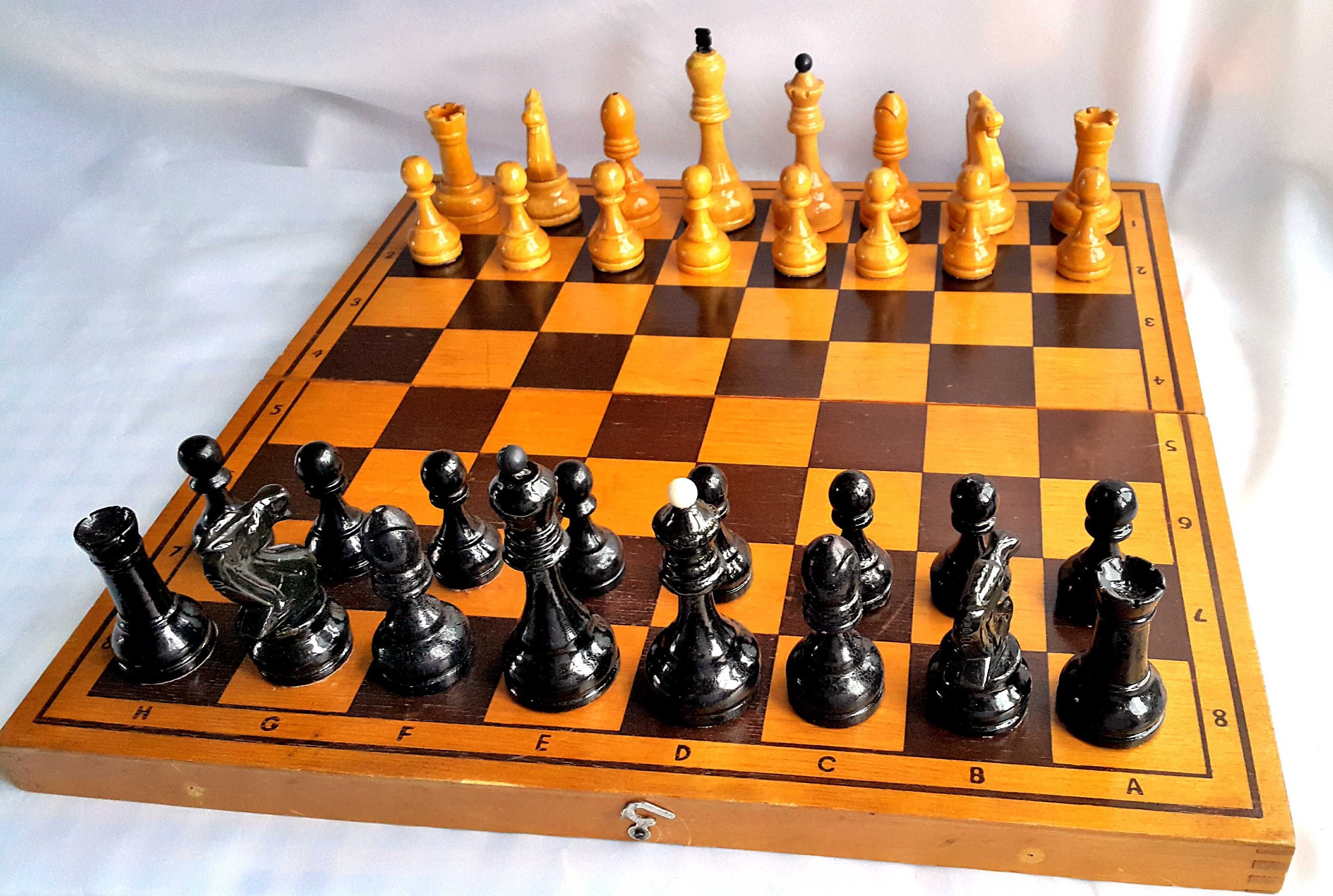 Big Soviet Wooden Chess Set Carved Vintage Russian Chess USSR - Etsy