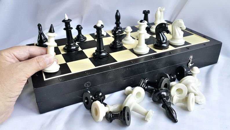 Soviet Bakelite Chess Set Big Bakelite Chess Board Old - Etsy