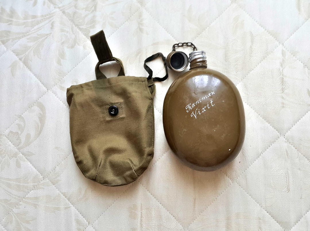Soviet Army Water Flask, Vintage Military Aluminum Alcohol Flask ...