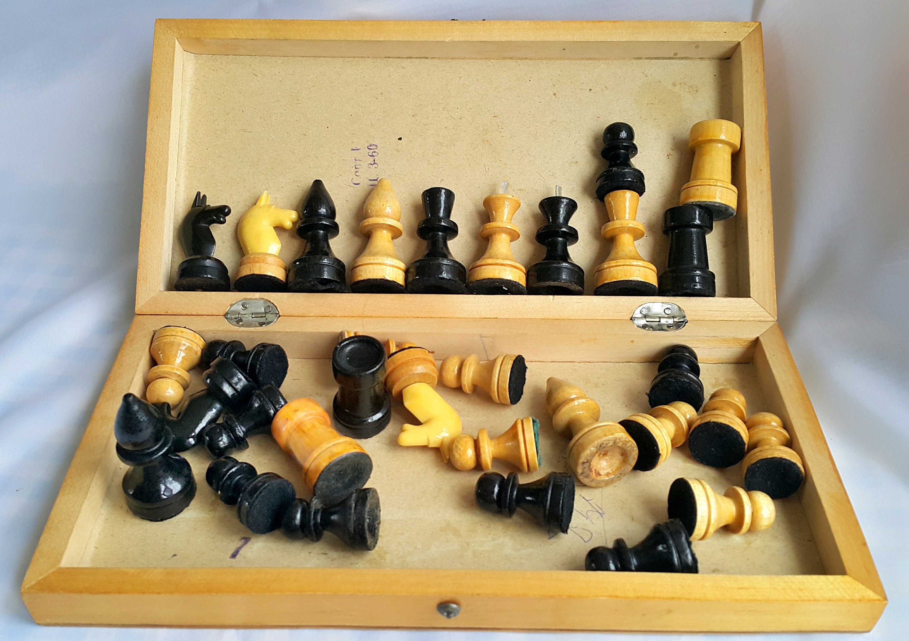 Soviet Wooden Chess Set Carved Vintage, Old Russian Chess USSR, Chess ...