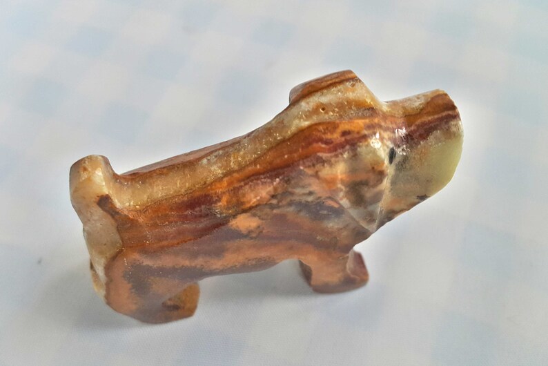 Onyx Dog, Vintage Dog Onyx Gemstone, Marble Natural Onyx Figurine ...