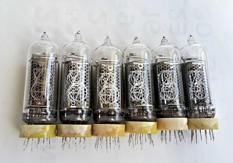 Nixie IN-14 Set 6 Tube Сlock Red Neon Soviet Discharge - Etsy