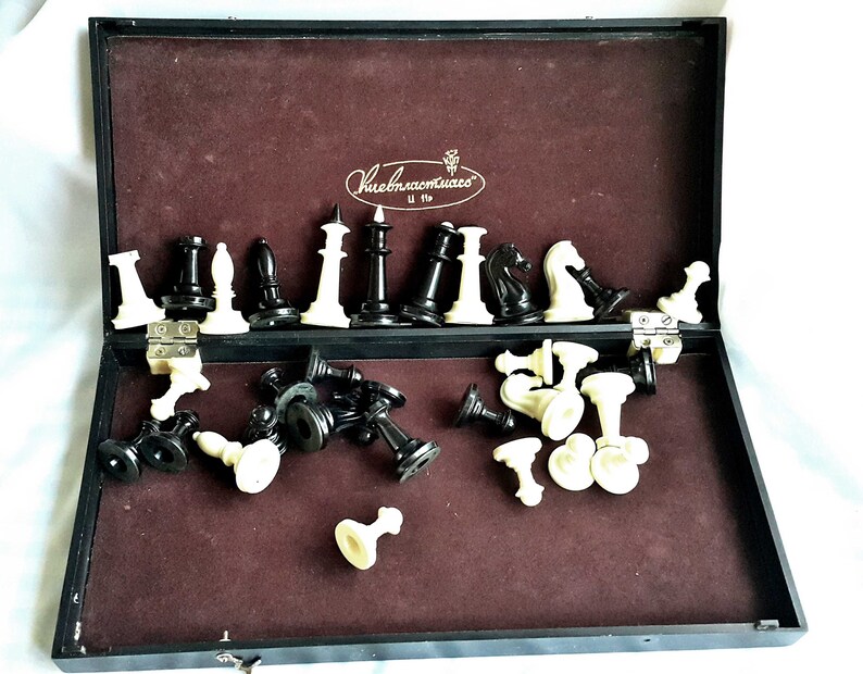 Soviet Bakelite Chess Set Big Bakelite Chess Board Old - Etsy