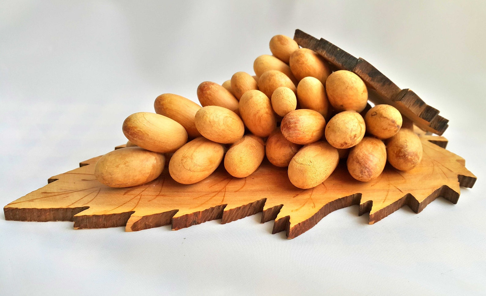 Wooden Grapes Wall Decor Carved From Beech Grape Bunch Home - Etsy