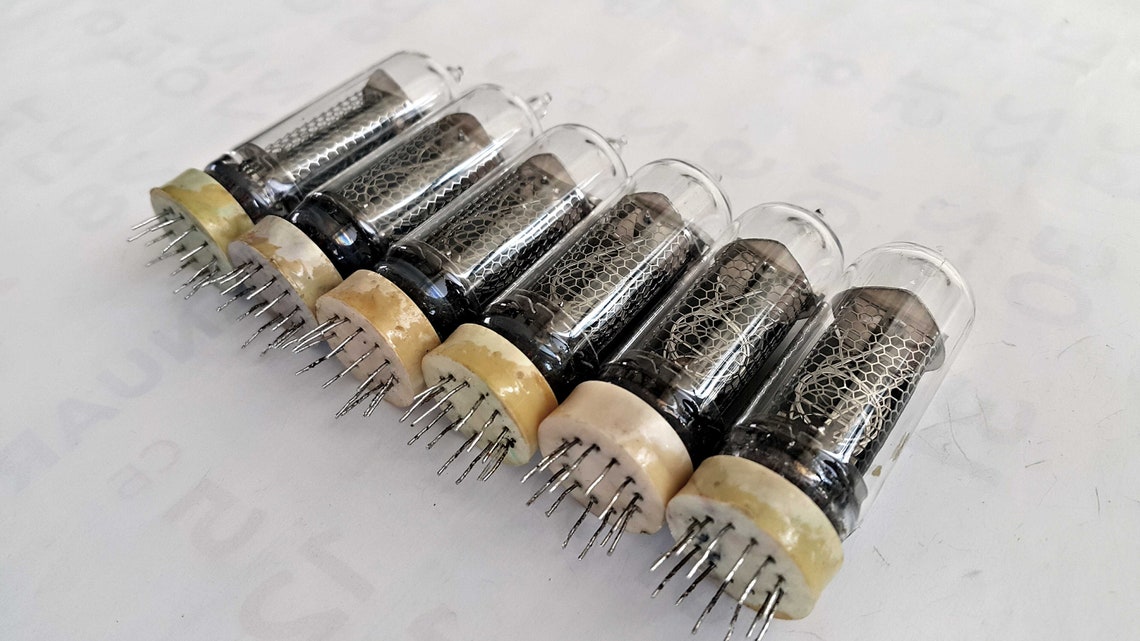 Nixie IN-14 Set 6 Tube Сlock Red Neon Soviet Discharge - Etsy
