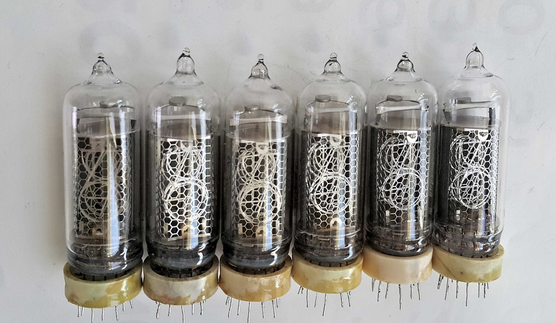 Nixie IN-14 Set 6 Tube Сlock Red Neon Soviet Discharge - Etsy