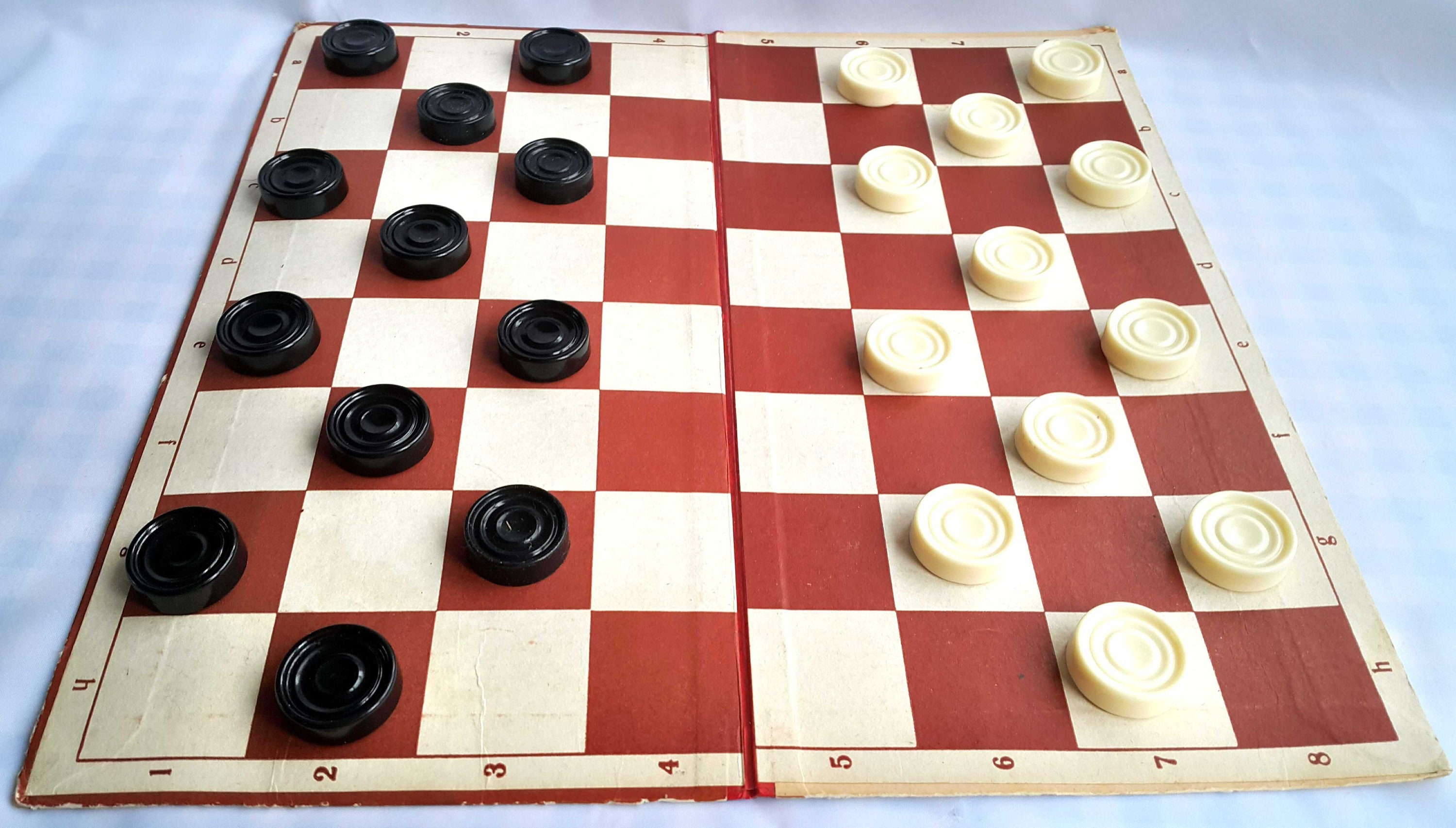 Bakelite Checkers Soviet Set Cardboard Board Vintage Old - Etsy