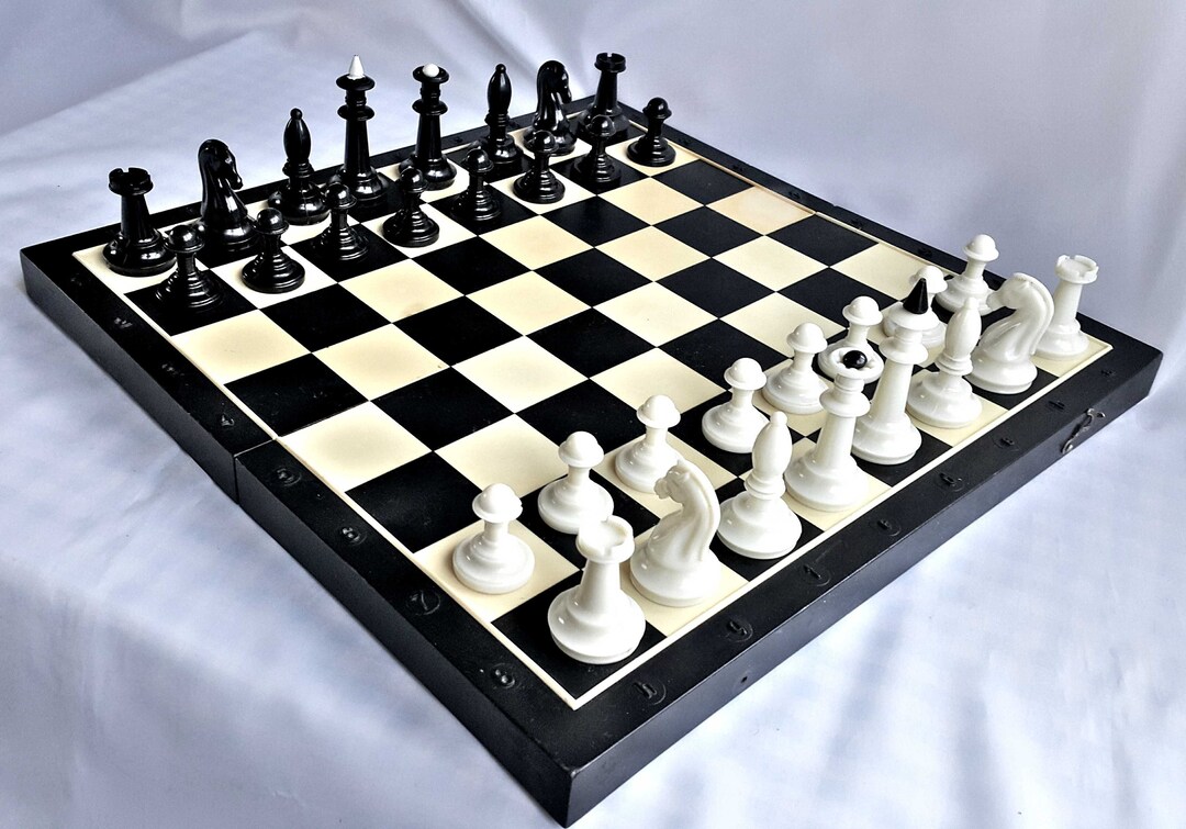 Soviet Bakelite Chess Set, Big Bakelite Chess Board, Old Russian Chess ...