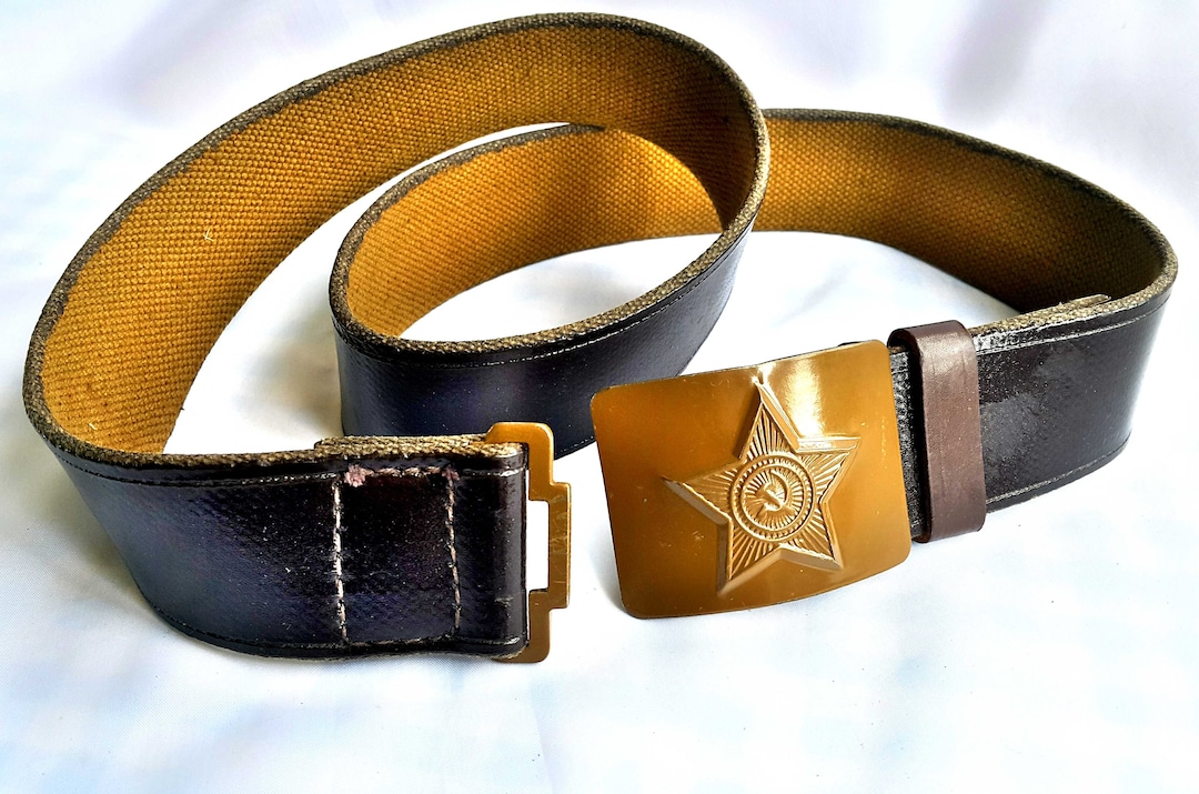 Soviet Military Belt, Uniforms USSR Soldier Soviet Army With a Metal ...
