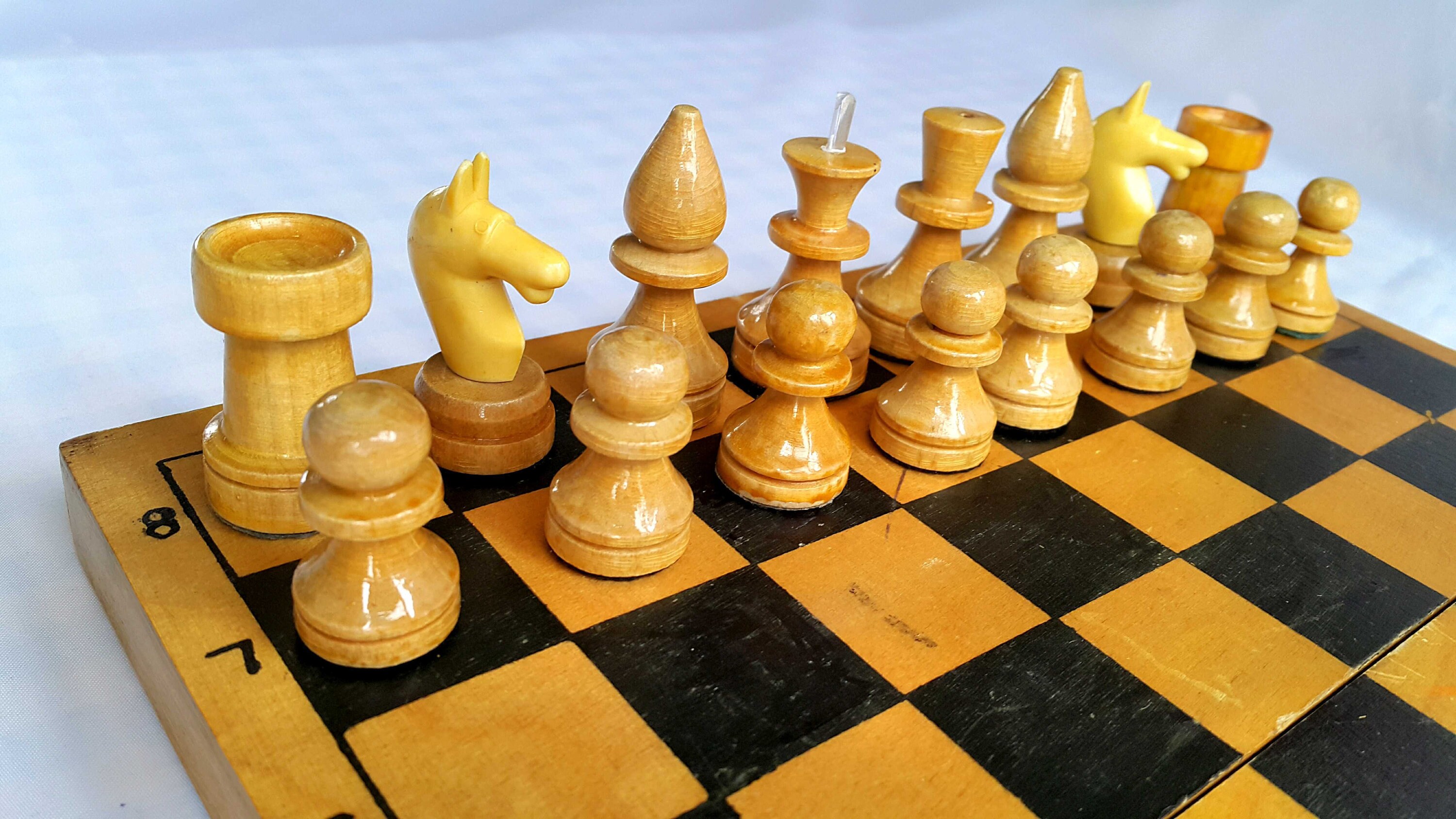 Soviet Wooden Chess Set Carved Vintage, Old Russian Chess USSR, Chess ...