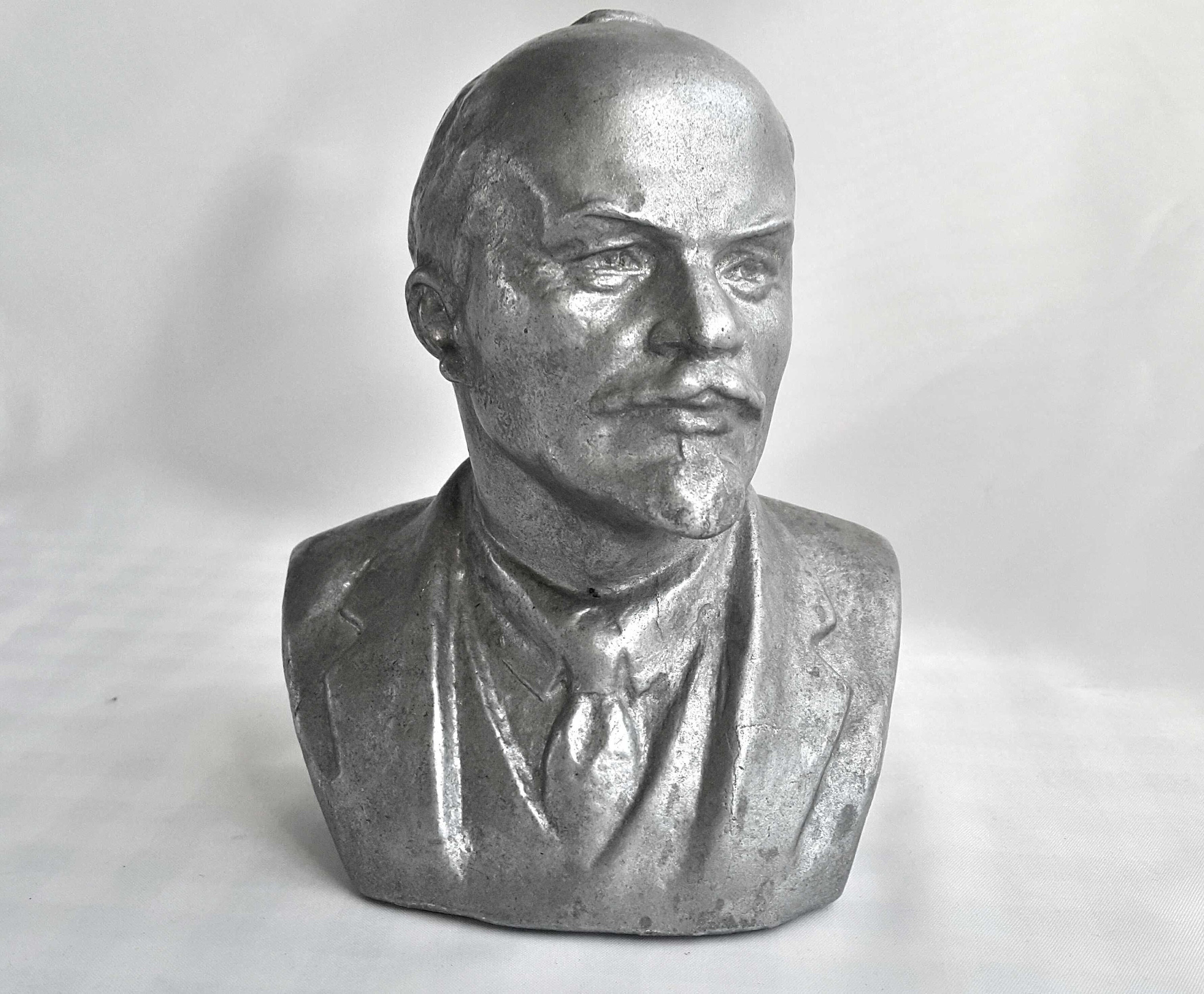 Bust Lenin Silumin silver Metal Sculpture Leader of | Etsy