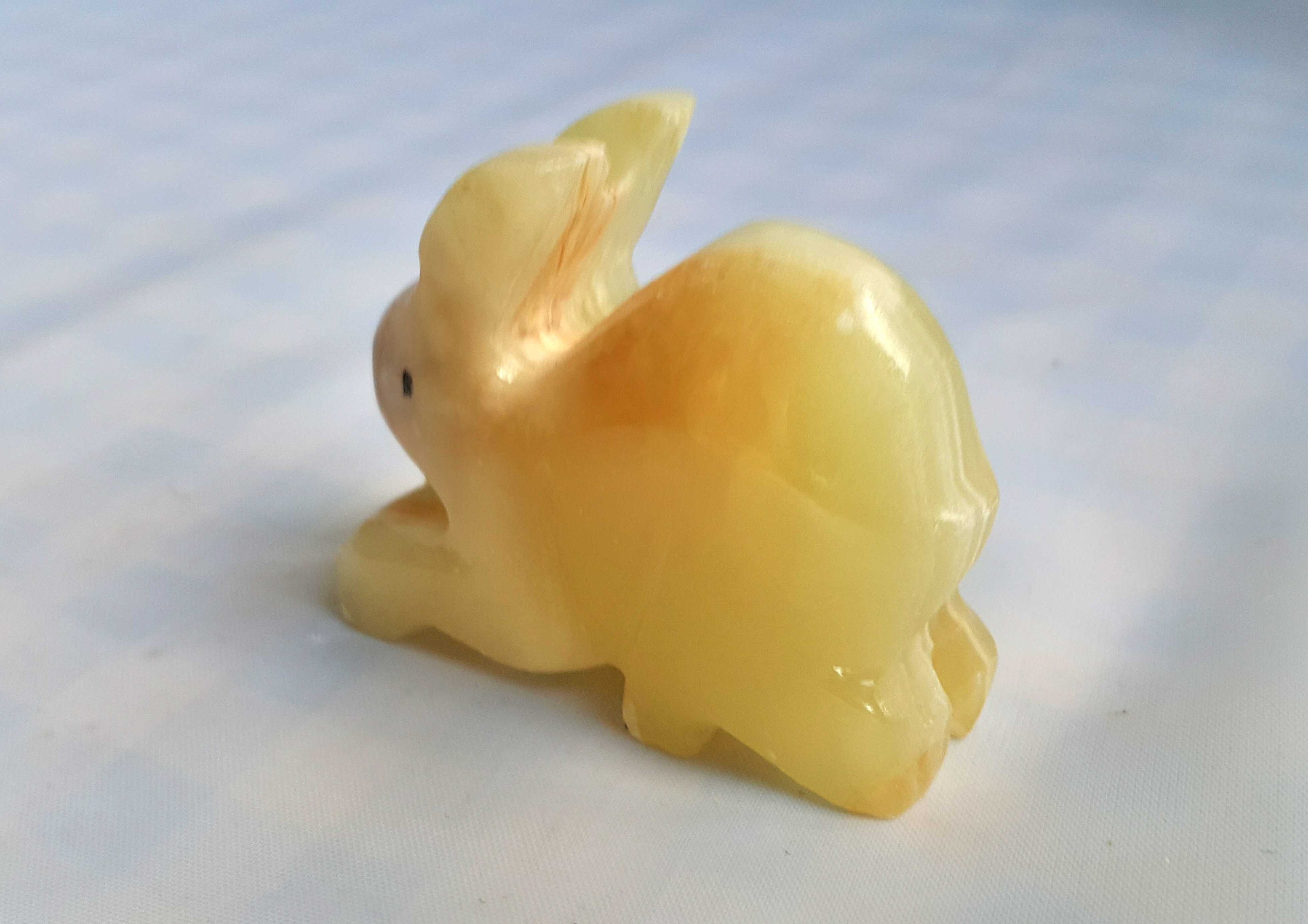 Onyx Rabbit Bunny Hare Figurine Vintage Gemstone Bunny - Etsy