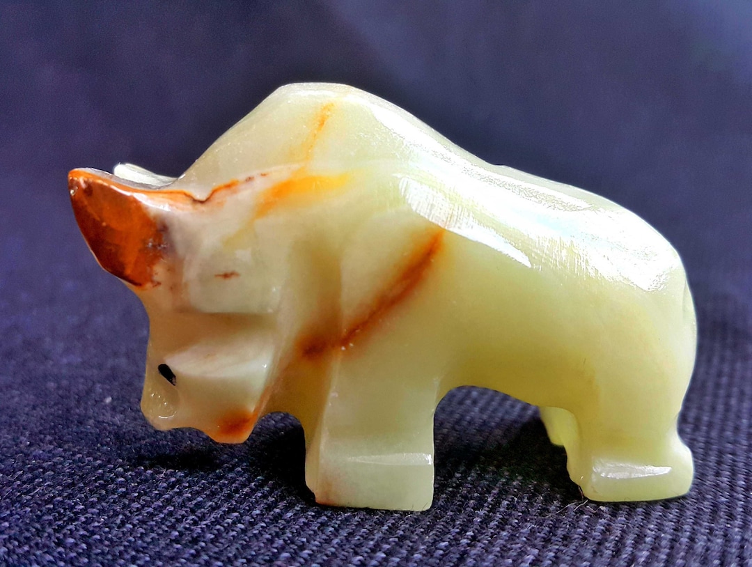 Onyx Ox , Bull Marble Ox Gift Talisman, Christmas Gift Newyear, Vintage ...