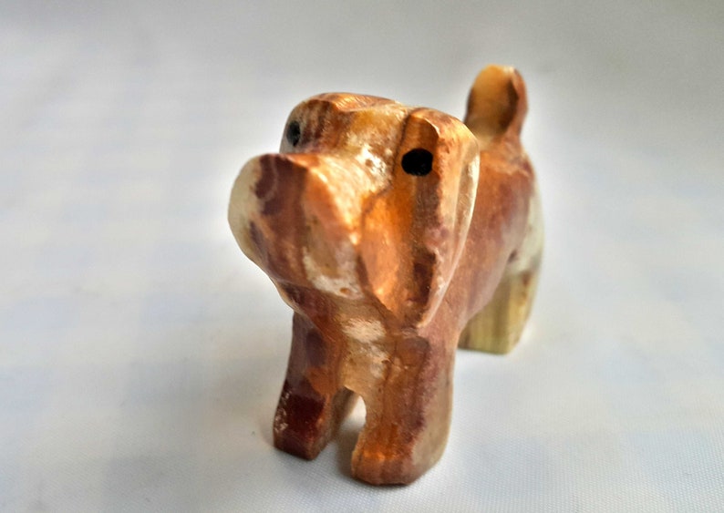 Onyx Dog, Vintage Dog Onyx Gemstone, Marble Natural Onyx Figurine ...