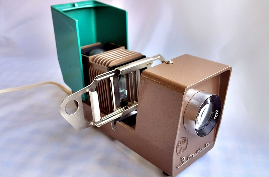 Soviet Slide Projector ETUDE Overhead Projector Vintage Compact Metal ...