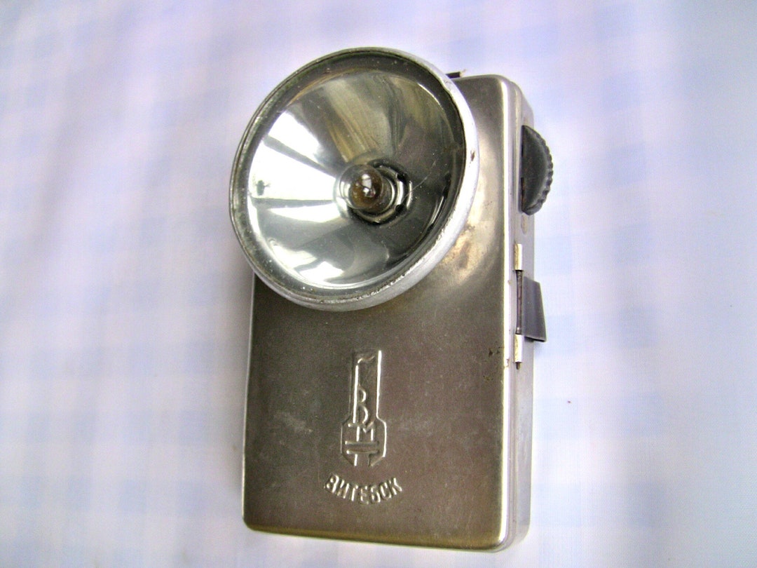 Soviet Metal Flashlight Rectangular Signal Chromium Plated Vintage USSR ...